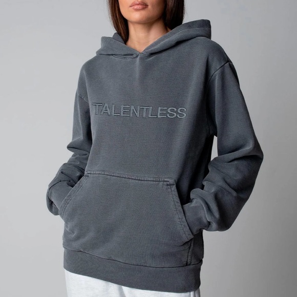 TALENTLESS | Tops | Talentless Circle Logo Embroidered Hoodie | Poshmark